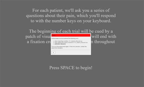 Error Message After Experiment Introduction Online Experiments Psychopy
