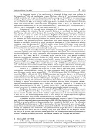 Implementation Of Environmental Monitoring Based On KAA IoT Platform PDF