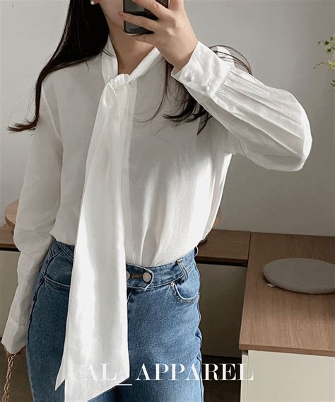 에이엘 고퀄 실물극찬🔥하객룩 리본 타이 블라우스 하객룩결혼식실크블라우스콩단추새틴