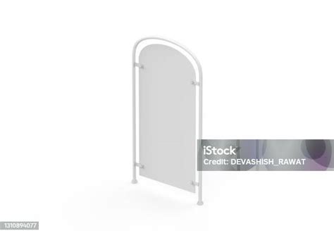 포장 간판 모형 야외 광고 Pos Poi 스탠드 배너 는 고립 된 흰색 배경에 템플릿을 모의 3d 일러스트 0명에 대한 스톡 사진 및 기타 이미지 Istock