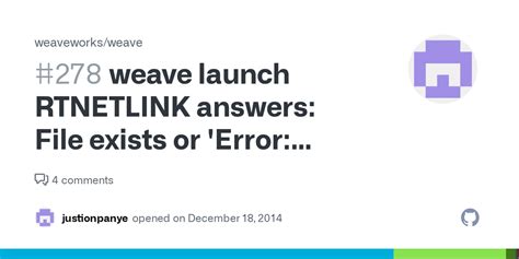 weave launch rtnetlink answers file exists or error either to is a duplicate or x x x x