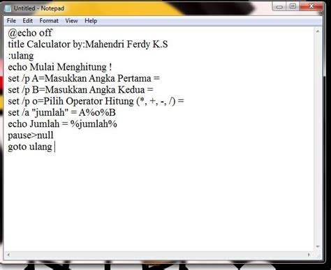 Materi Pelajaran Cara Membuat Calculator Sederhana