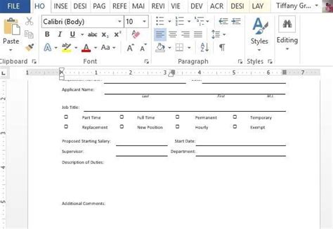 Sample Request Form For Approval To Hire For Word