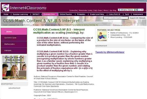 Ccssmathcontent5nfb5 Interpret Multiplication As Scaling