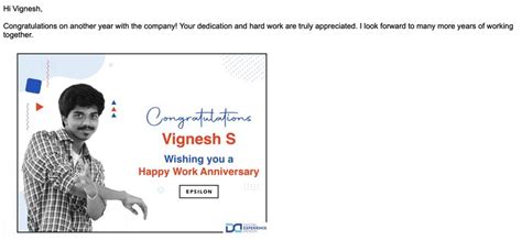Vignesh Sivakumar On Linkedin Completed 1 Year At Epsilon India Thanks