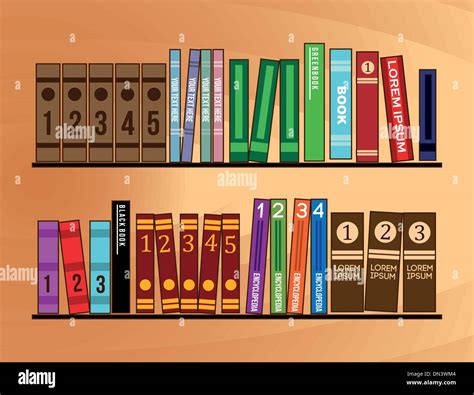 College Bookshelf Stock Vector Images Alamy