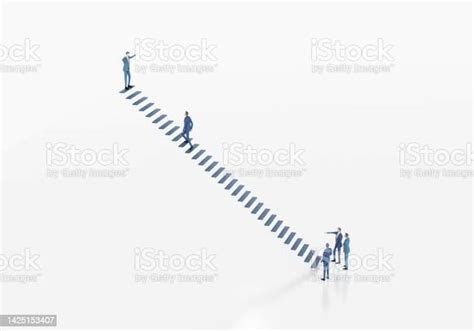 계단을 깨우는 성공적인 사업가 경력 전문 업적 경쟁 환경 개념 3d 렌더링 일러스트 레이 션 개념에 대한 스톡 사진 및 기타