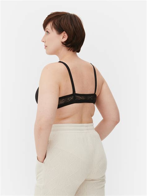 Womens Black 2pk Breast Cancer Awareness Moulded Post Surgery Bras