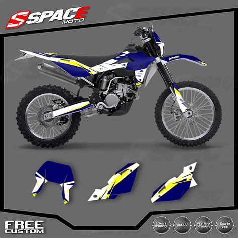 Space Motorcycle Graphics Background Decal Stickers Kits For Husqvarna