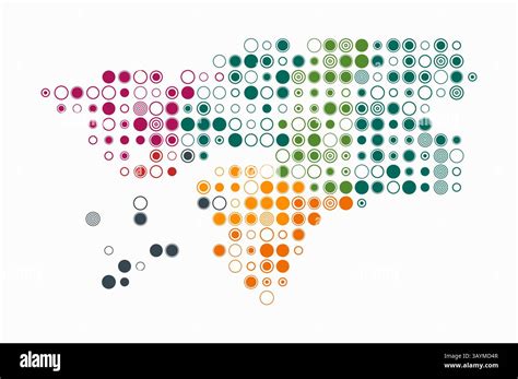 Guinea Bissau Shape Of The Country Built Of Colored Cells Digital Style Map Of Guinea Bissau