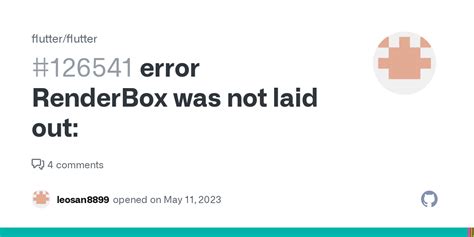 Error RenderBox Was Not Laid Out Issue Flutter Flutter GitHub