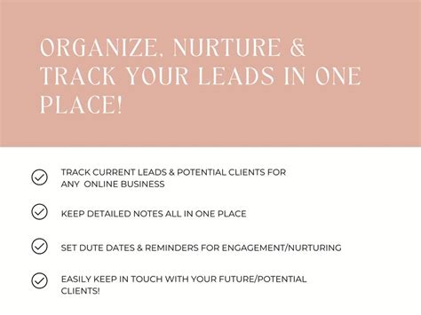 Lead Generation Tracker Client Tracker Client Relationship Management