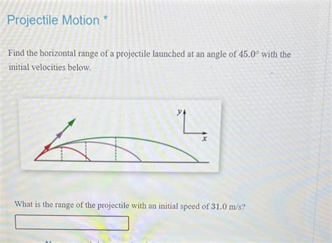 Solved Find The Horizontal Range Of A Projectile Launched At Chegg Com
