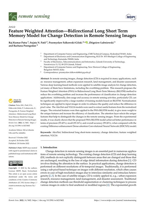 Pdf Feature Weighted Attention—bidirectional Long Short Term Memory