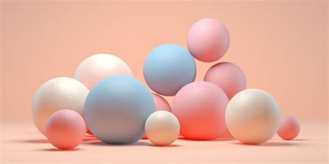 Premium Ai Image Festive Array Floating Spheres Against A Pink Canvas