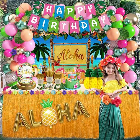 Hawaiian Luau Birthday Party Banner