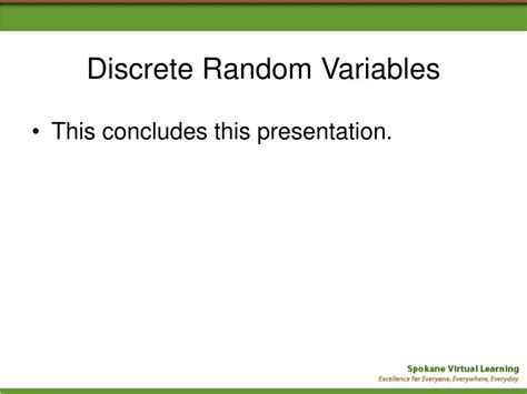 PPT Discrete Random Variables PowerPoint Presentation Free Download ID