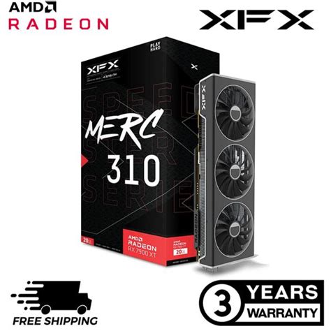 XFX SPEEDSTER MERC AMD Radeon RX XT Black Edition Gaming Graphics Card GB GDDR