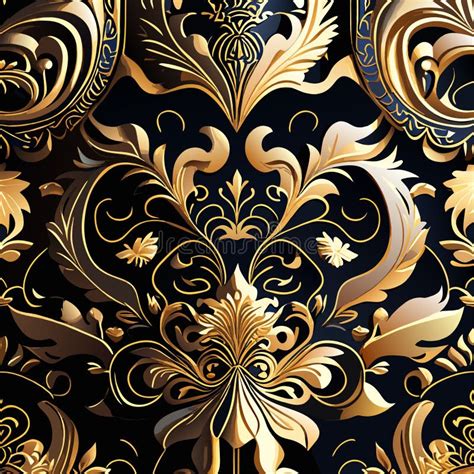 Floral Arts Pattern Design Seamless Illustion Background067 Stock