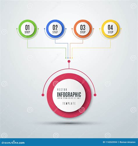 Abstract Vector Infographics Business Data Visualization Template For Presentation Stock