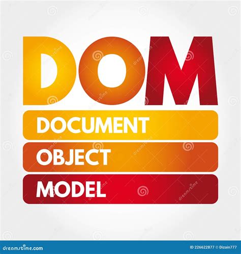 dom document object model acronym technology concept background