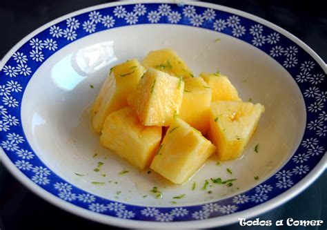 Piña Con Miel Y Lima Postre Fácil Y Refrescante Todos A Comer