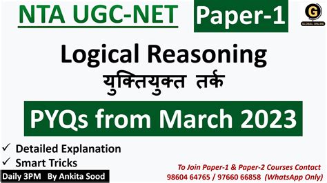 ugc net logical reasoning pyqs march 2023 paper 1 important mcqs in