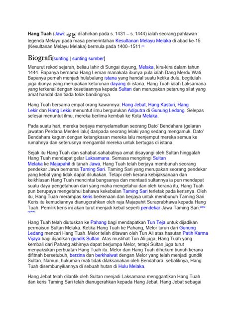 Sejarah Hang Tuah Pdf