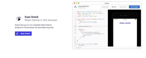 React Native First Project Using Expo Snack Zone Of Development