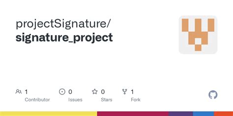 github projectsignature signature project