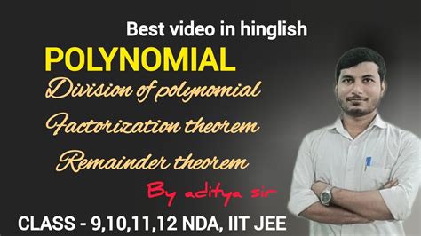 Polynomial Class 9 Ncert Remainder Theorem Factorization Theorem Division Of Polynomial