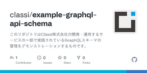 Github Classiexample Graphql Api Schema このリポジトリはclassi株式会社の開発・運用する
