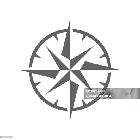 Simple Wind Rose Symbol High Res Vector Graphic Getty Images