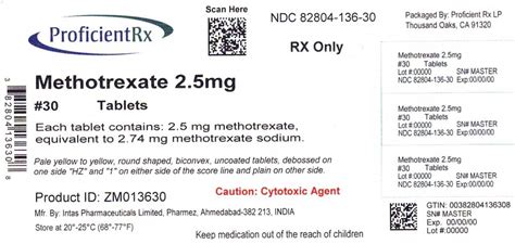 Methotrexate By Proficient Rx Lp Methotrexate Tablet