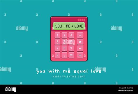 The Cute Pink Love Calculator Stock Vector Image Art Alamy