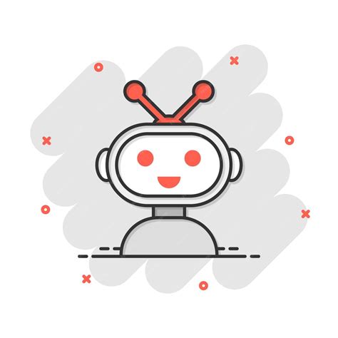Premium Vector Cute Robot Chatbot Icon In Comic Style Bot Operator