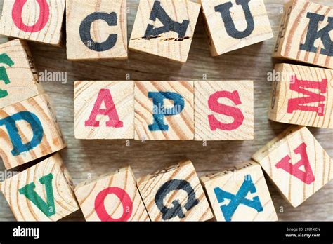 Alphabet Letter Block In Word Aps Abbreviation Of Account Payable System Or Advanced Planning