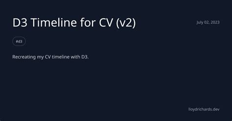 D3 Timeline For Cv V2 Lloydrichards Dev