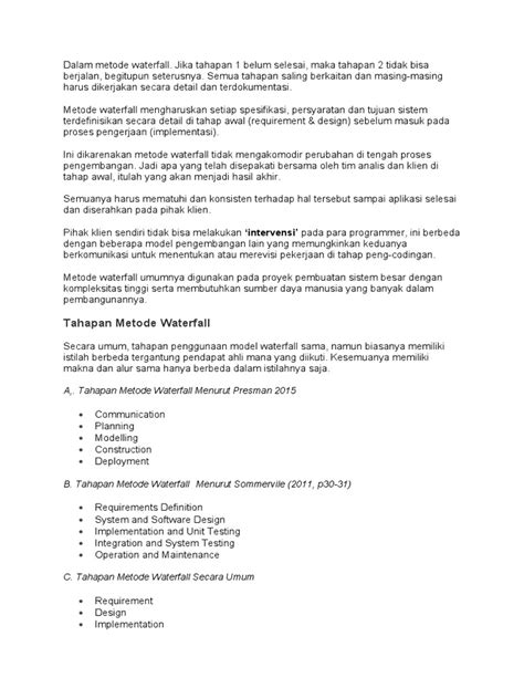 Perancangan Metode Waterfall Pdf