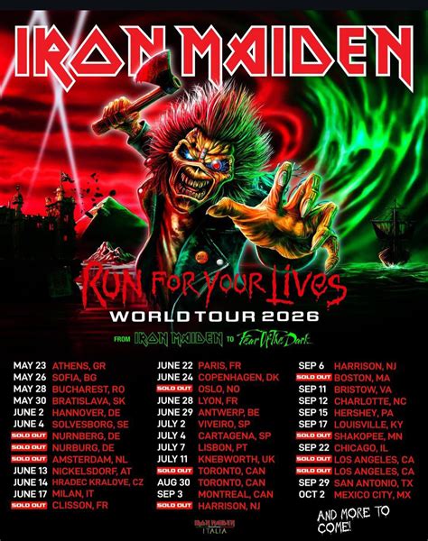 Iron Maiden Novas Bandas Adicionadas à Turnê Mundial Run For Your