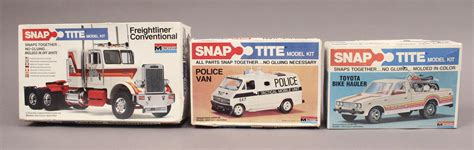 Sold Price 3 Monogram Snap Tite Model Kits Invalid Date Est