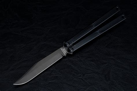Squid Industries Spiral Krake Raken V3 Inked Butterfly Balisong Bowie