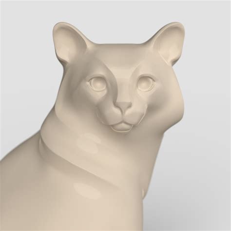 Ocicat 3d Print 3d Cat Printout White Cat 3d Print 3d Print Model