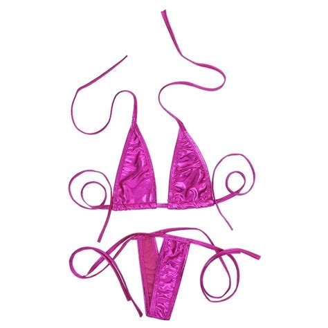 Women Pink Micro Bikini Lingerie Darazlk