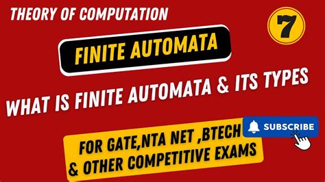 L7 Finite Automata Types Of Finite Automata Gate Nta Net Nielit Btech Data Mining