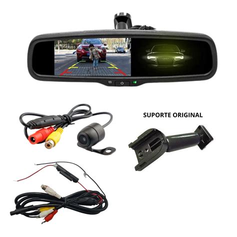 Retrovisor Visor Tela Lcd 43 Veicular Orbe Câmera De Ré Shopee Brasil