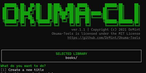 GitHub DrMint Okuma CLI