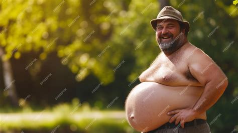 Premium Photo | Fat man belly