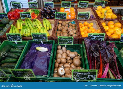 Fruit And Vegetable Shop In Carlsplatz Market City Center Editorial