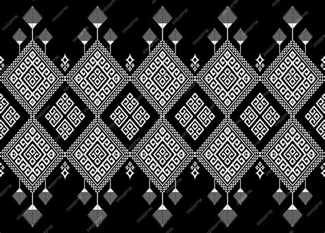 A Black And White Image Of A Diamond And Geometric Design Premium Vector